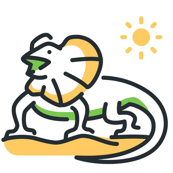 Frill neck lizard Vector Art Stock Images | Depositphotos