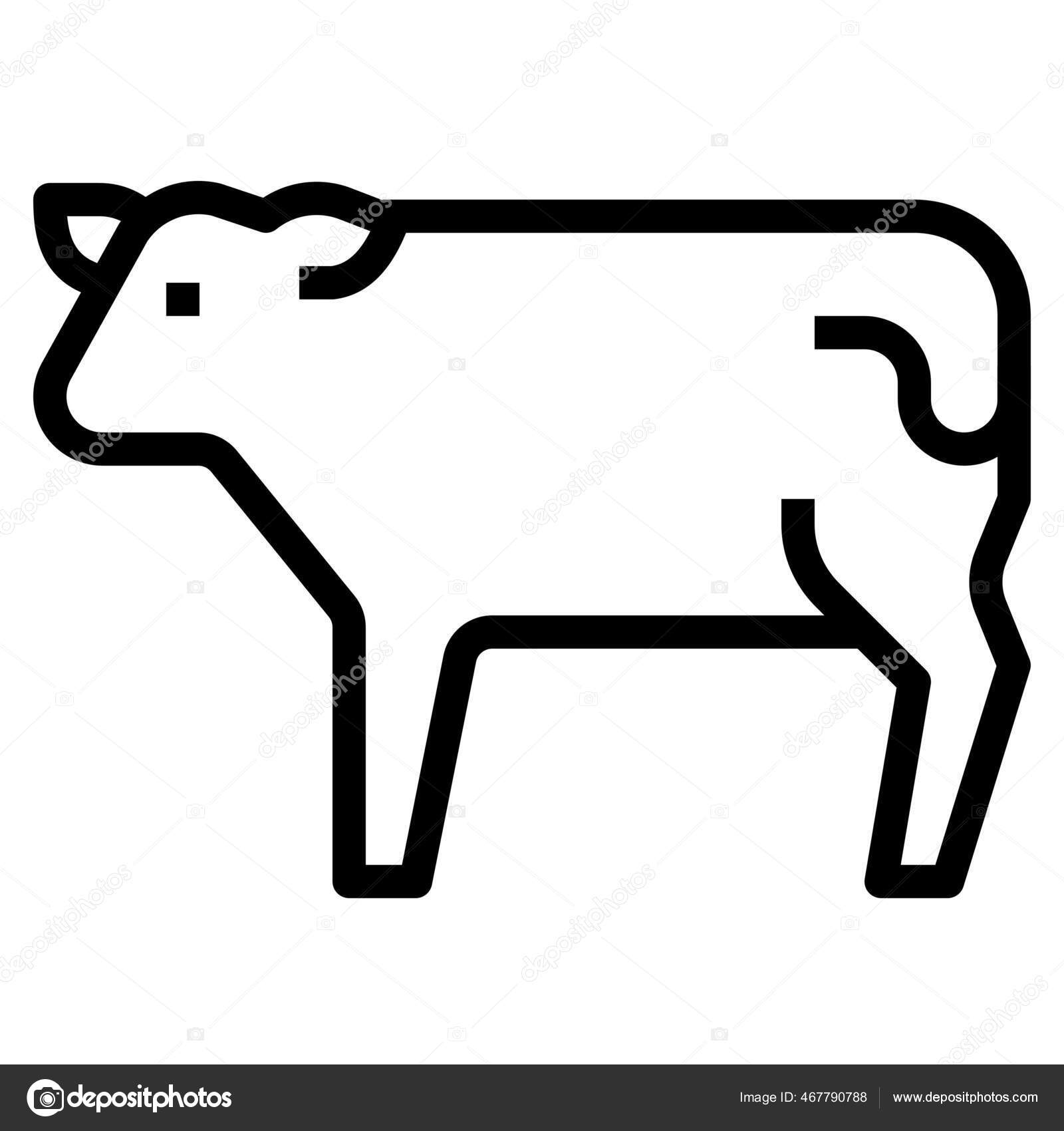 Beef Cow Icon Cow Icon. High Quality Symbol Of Animal For Web Design
