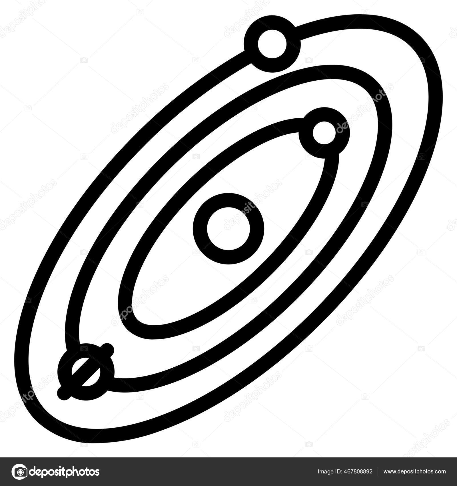 Sistema Solar Esquema Icono Educación Escuela Aprendizaje Estilo ...