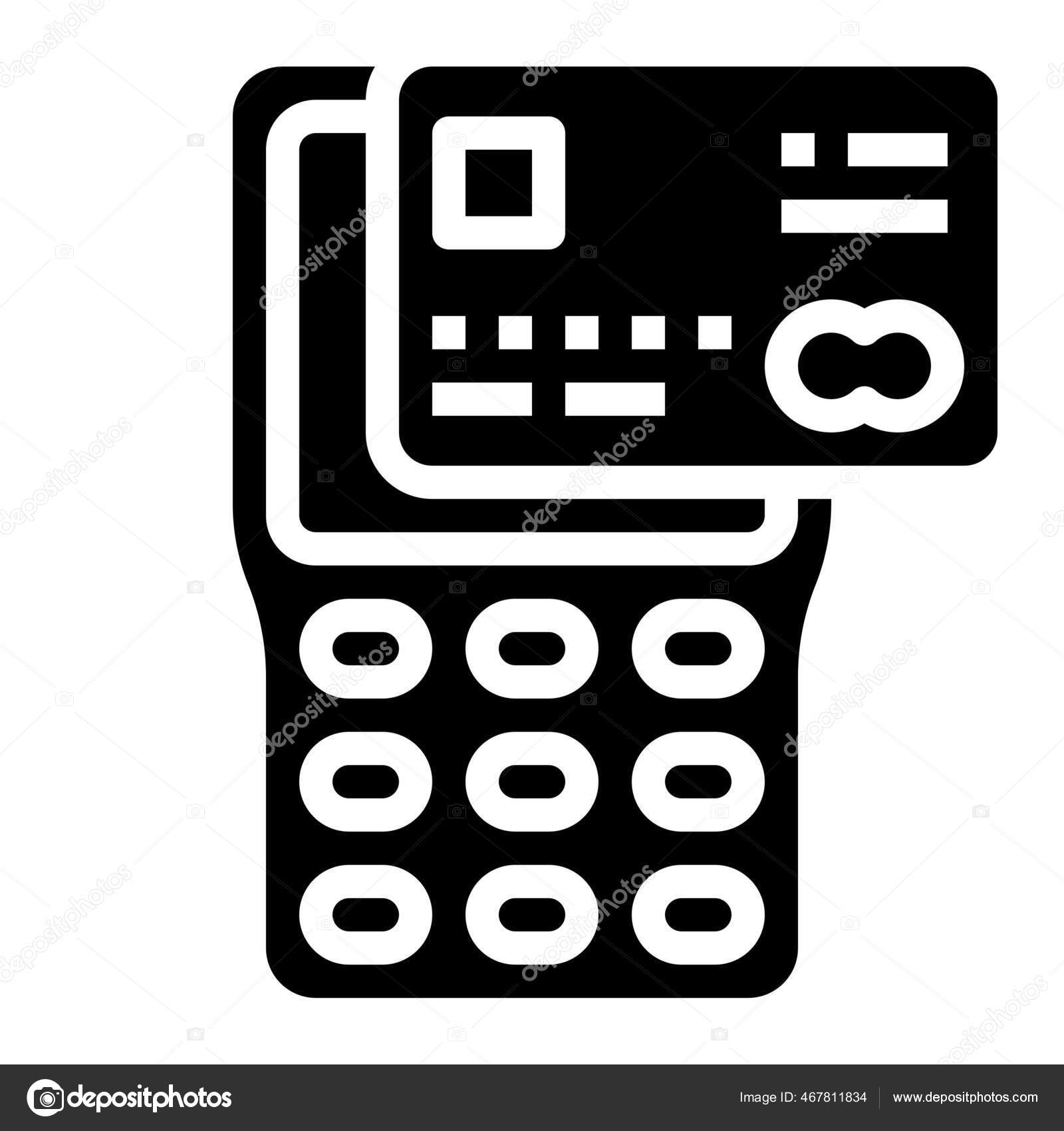 Bill Card Machine Icon Solid Style Stock Vector by ©iconfinder 467811834