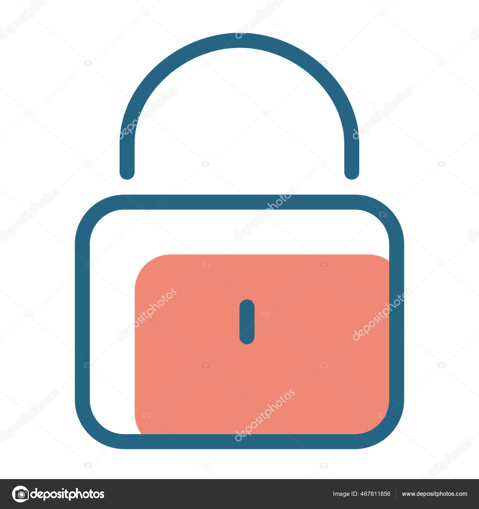 Lock Privacy Safety Icon Filled Outline Style Stock Vector Image by ...