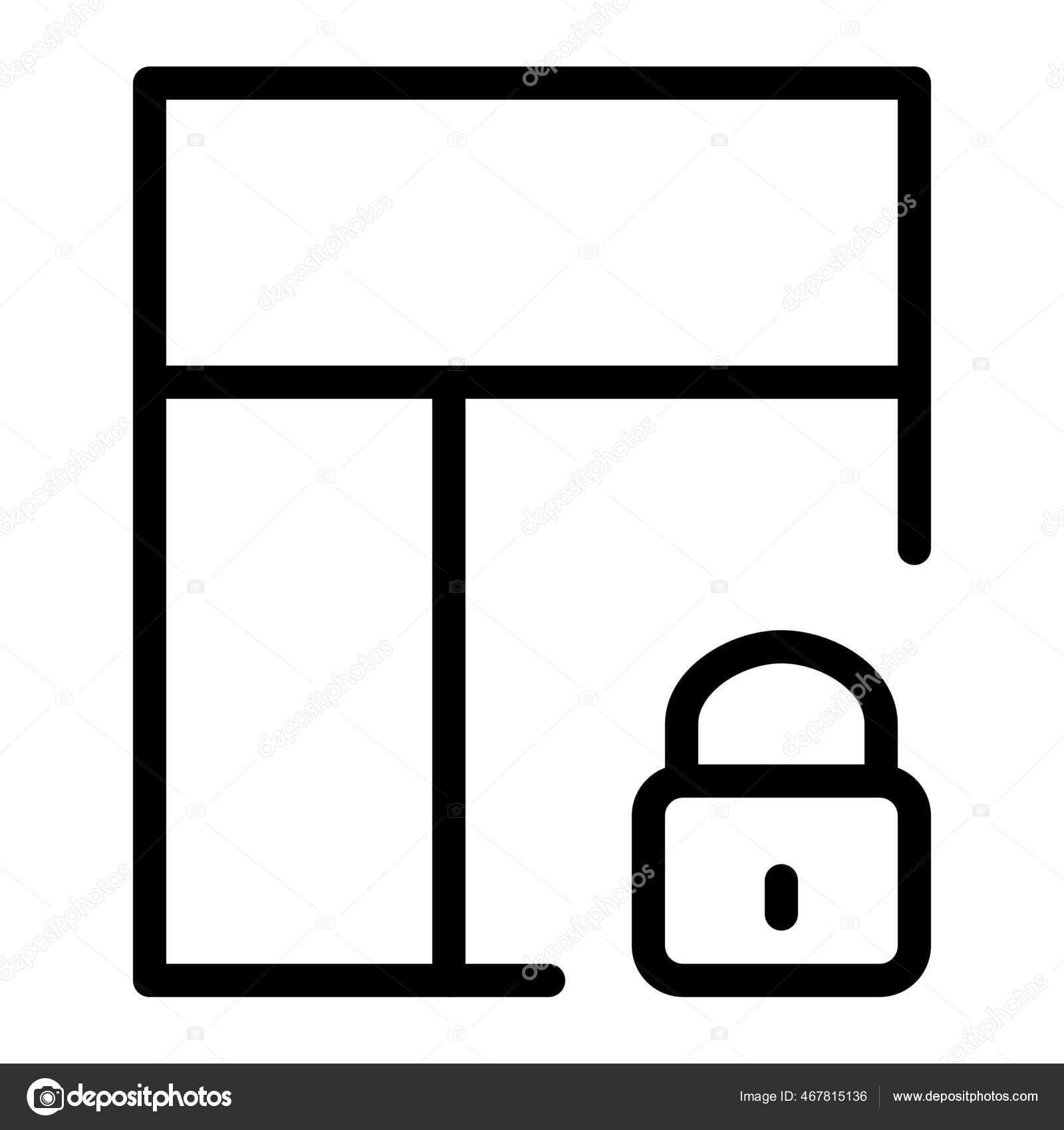 Lock Locked Window Safety Icon Stock Vector by ©iconfinder 467815136
