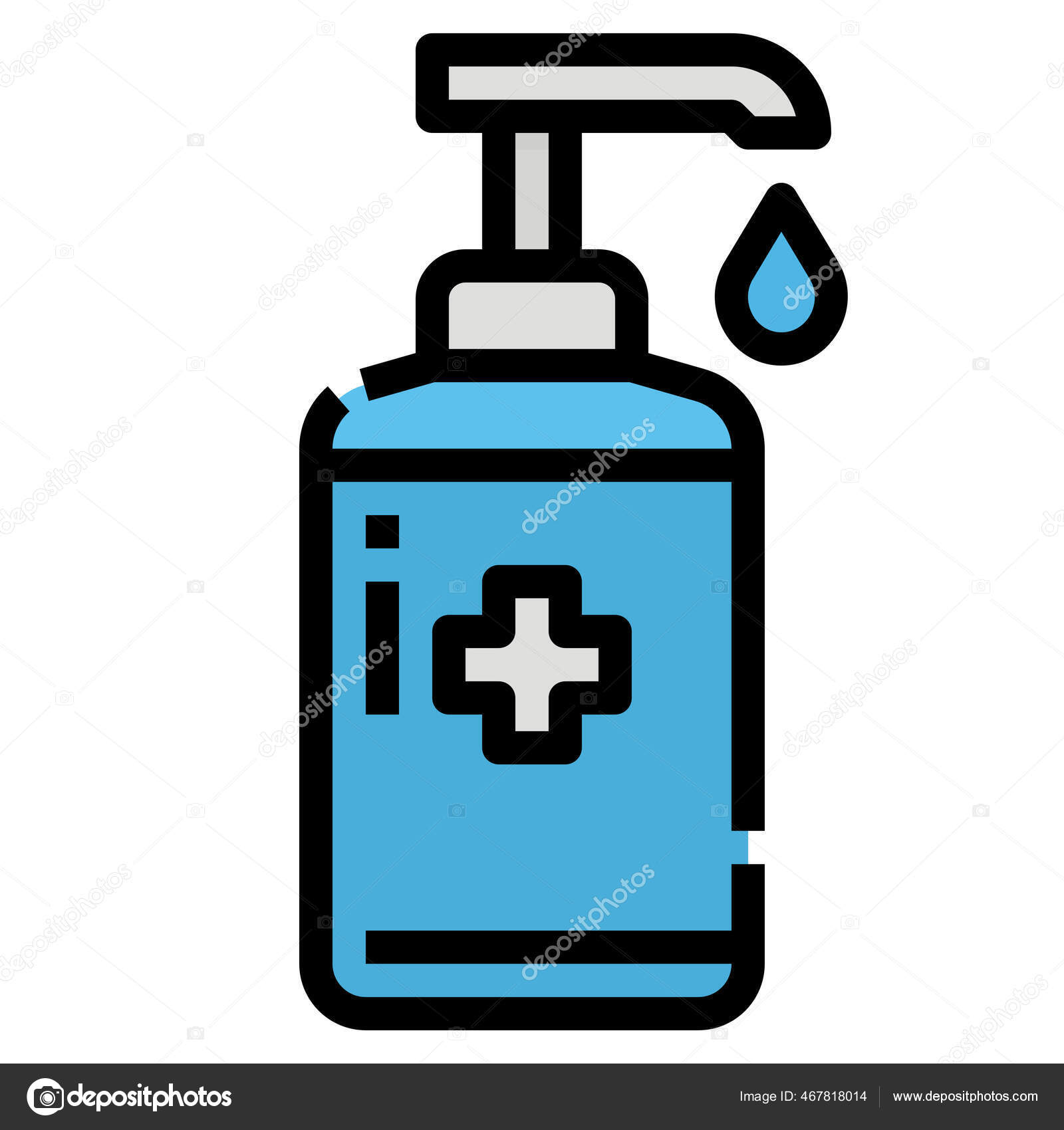 Cleaning Covid Hand Icon Hospitals Healthcare Category Stock Vector by ...