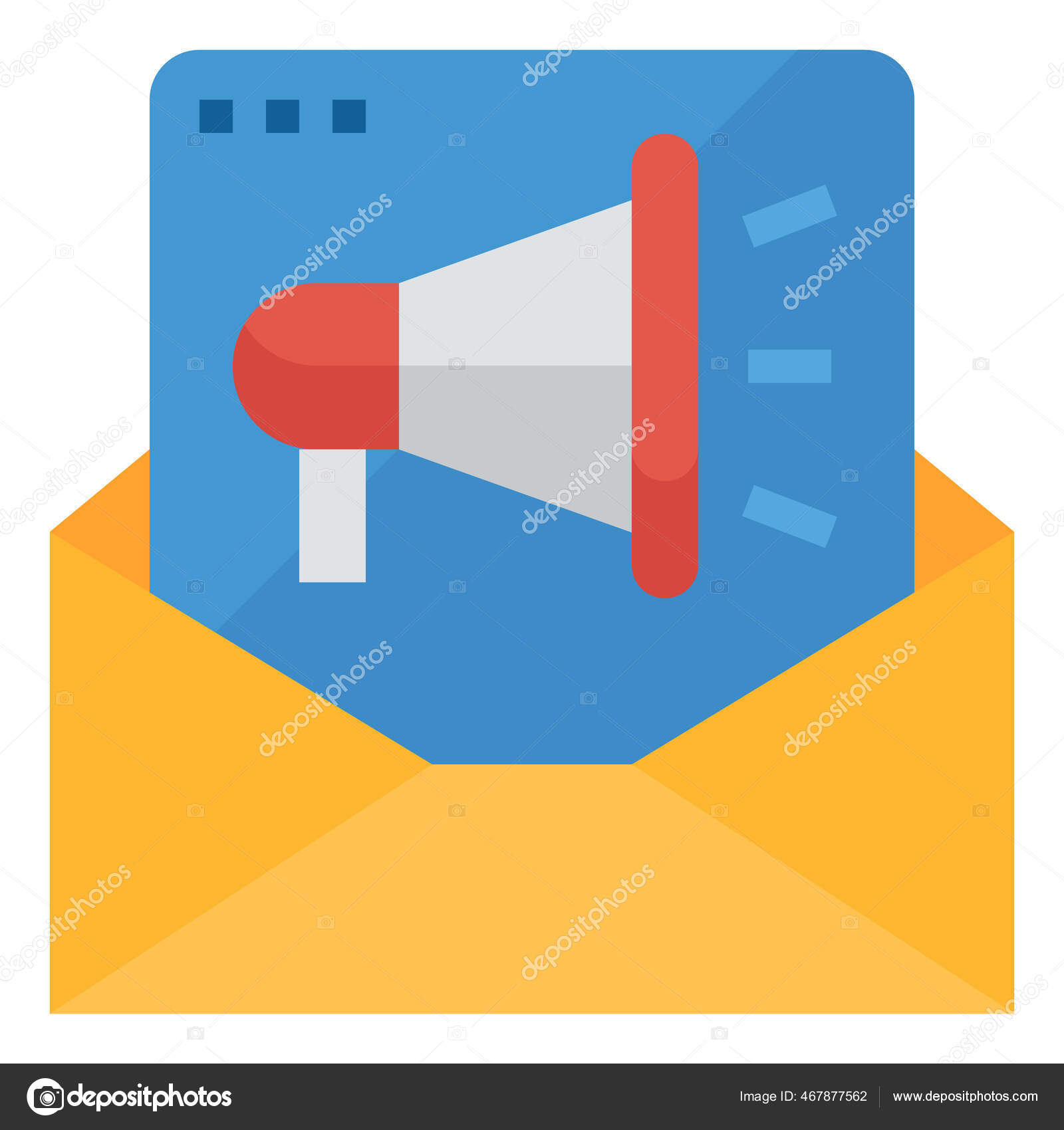Advertising Campaign Email Icon Flat Style Stock Vector by ©iconfinder ...
