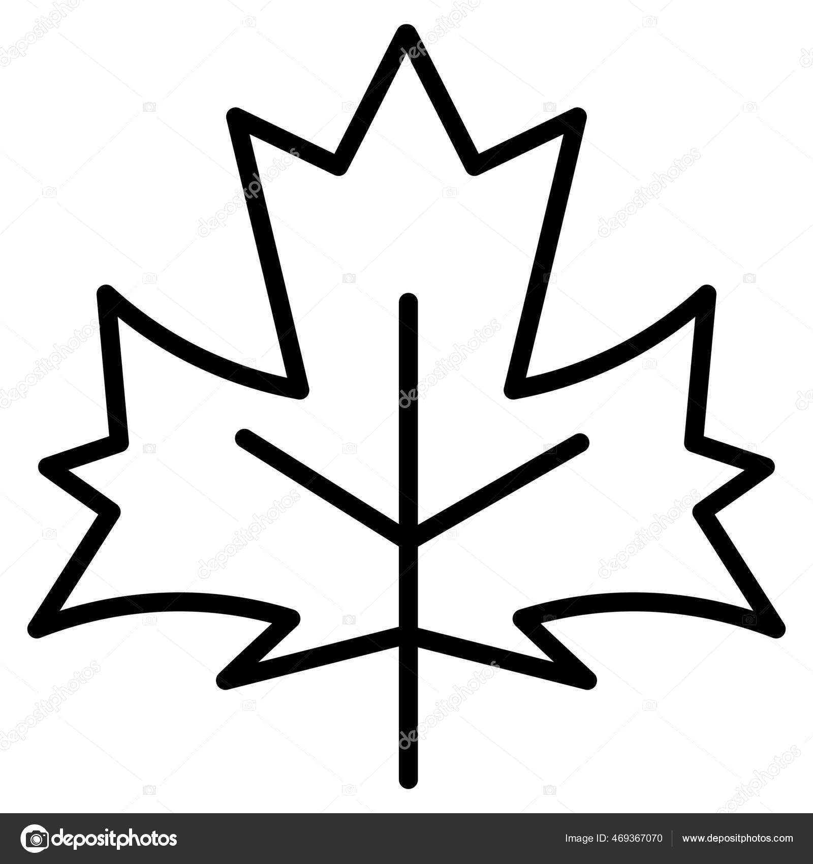 Autumn Fall Maple Leaf Icon Outline Style Stock Vector by ©iconfinder ...