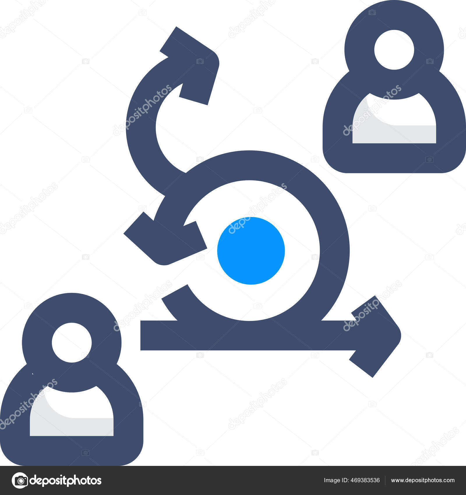 Proyecto Scrum Team Scrum Trainers Icono vector, gráfico vectorial ...