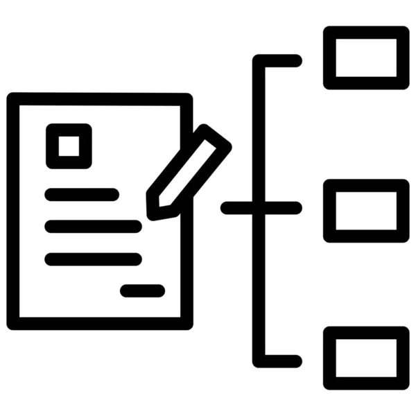 Dokumen Berkas Hirarki Ikon Dalam Gaya Outline Vektor Stok oleh ...