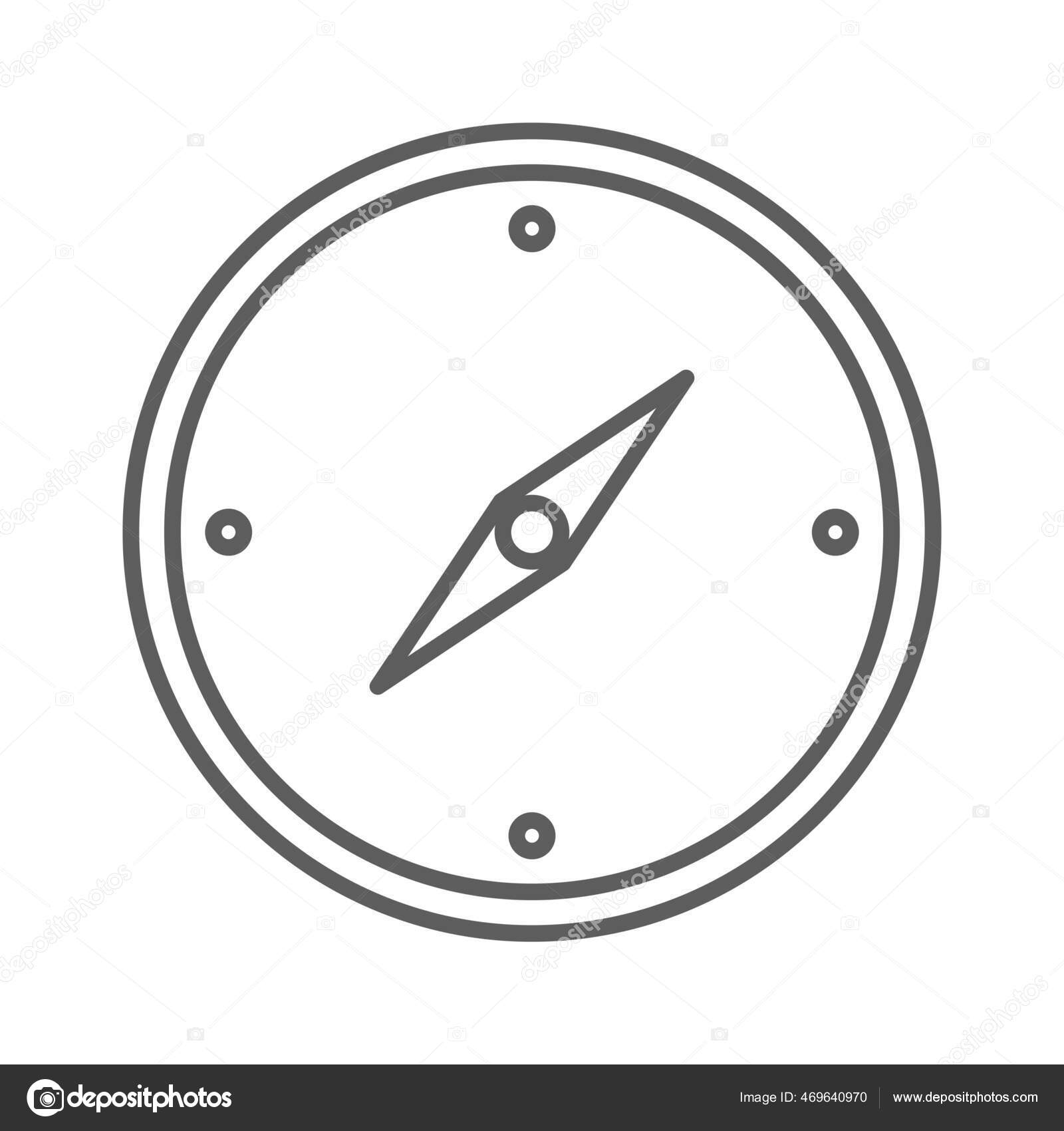 Orientate Map Direction Icon Outline Style Stock Vector by ©iconfinder ...