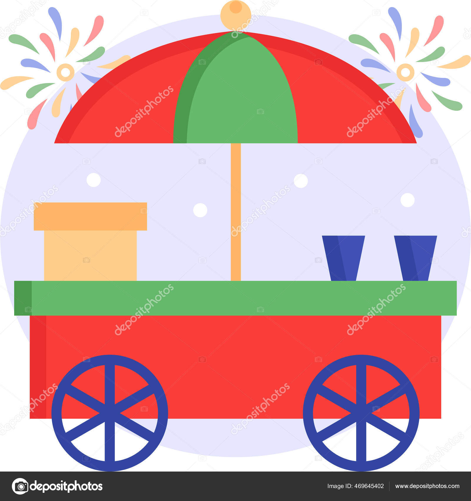 Food Cart Carnival Food Stall Icon Stock Vector by ©iconfinder 469645402