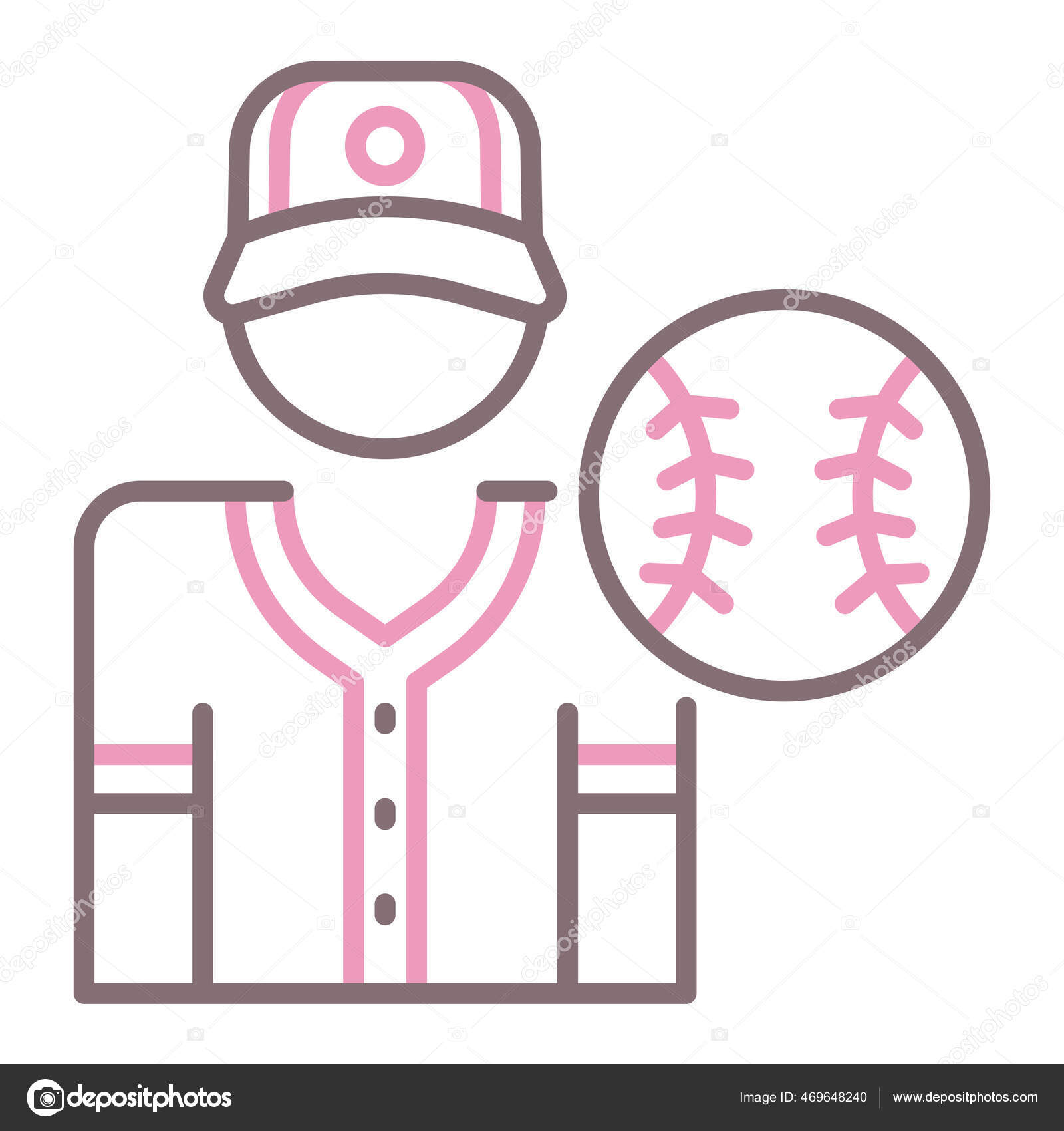 Baseball Game Pitcher Icon Stock Vector by ©iconfinder 469648240