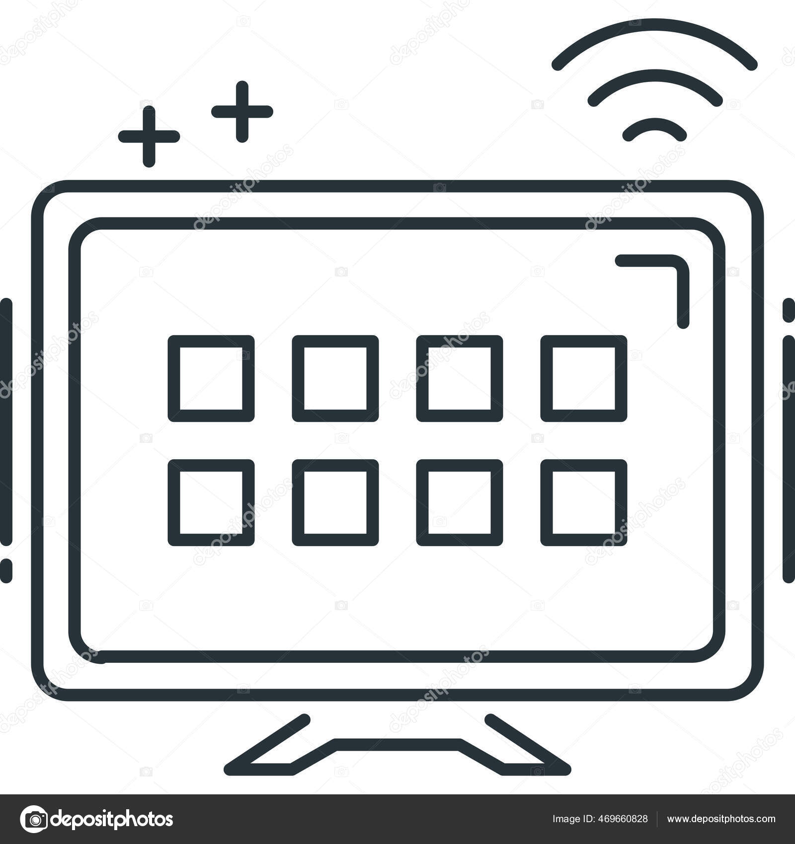 Smart Application Icon Outline Style Stock Vector by ©iconfinder 469660828