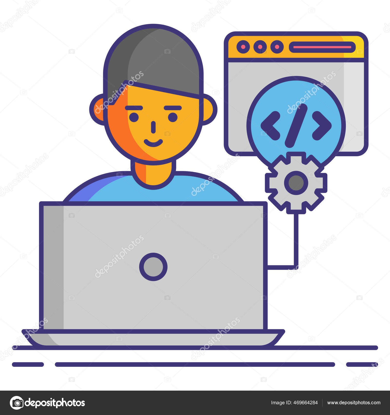 Desarrollo Código Editar Icono Vector de stock por ©iconfinder 469664284