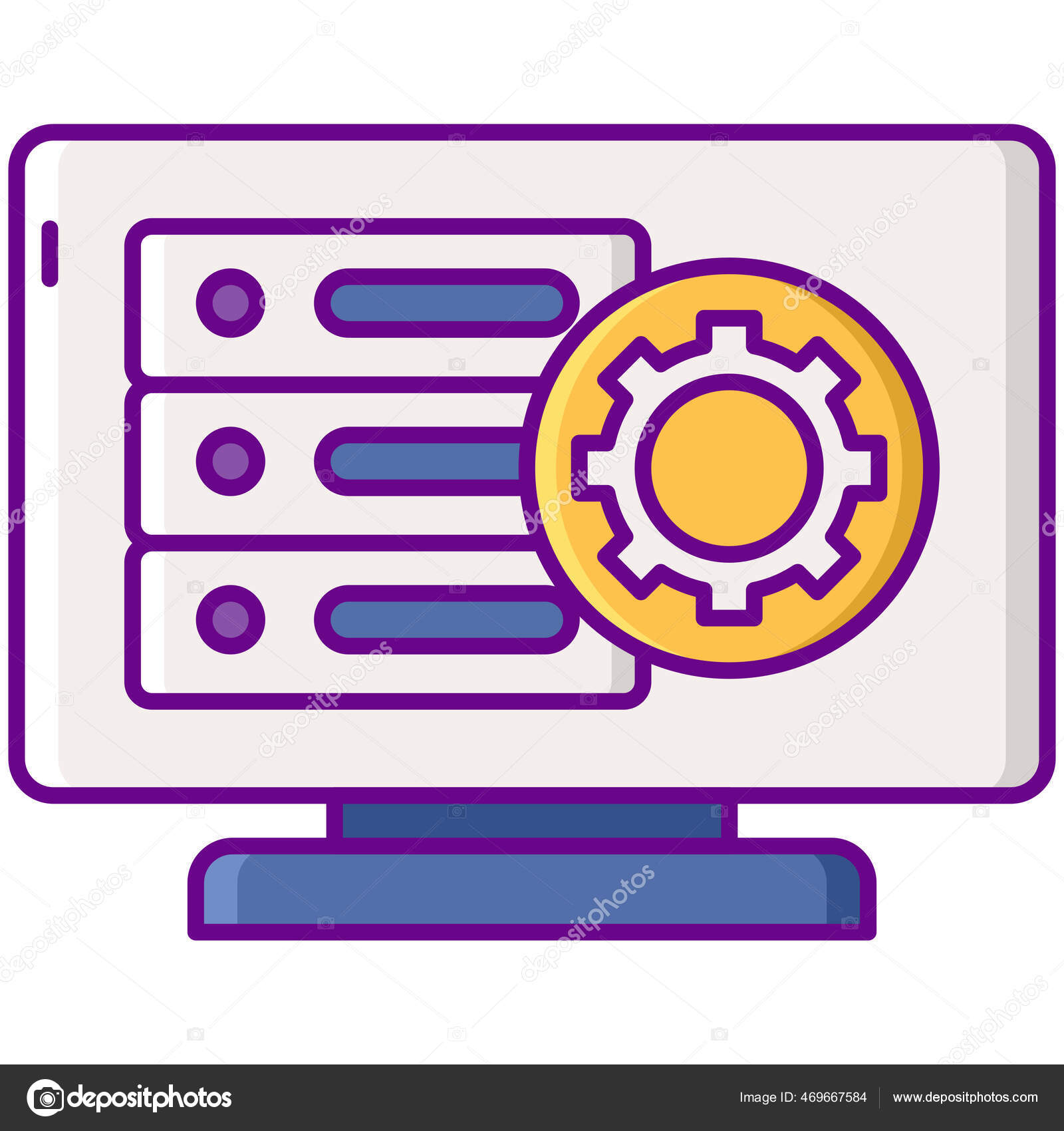 Engineering Server Side Icon Stock Vector by ©iconfinder 469667584