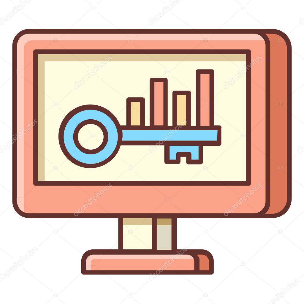 análisis benchmark icono de benchmarking en estilo de esquema rellenado ...