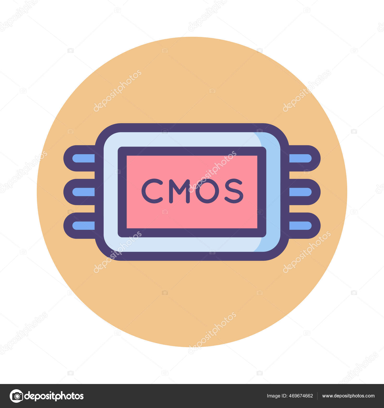 Cmos Component Computer Icon Stock Vector by ©iconfinder 469674662
