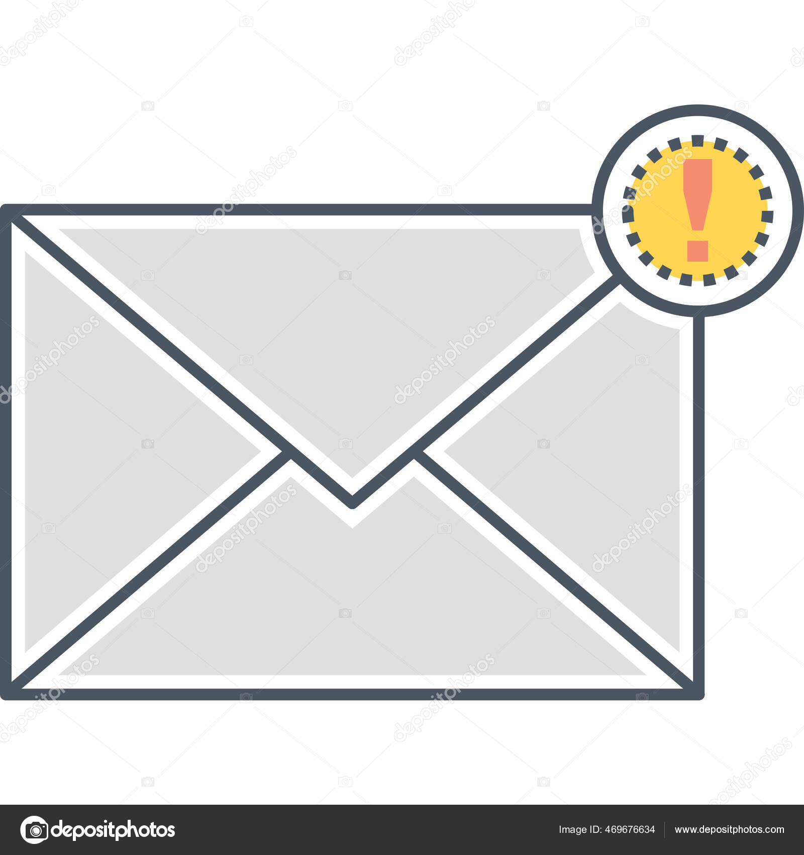 Important Email Important Mail Mail Alert Icon Filled Outline Style ...