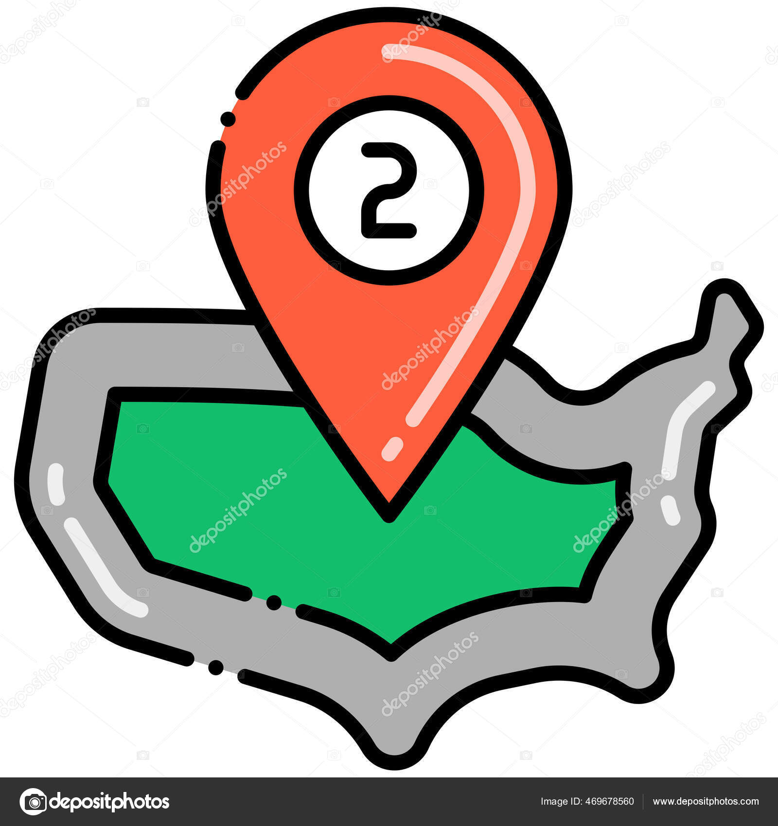 Delivery Map Zone Icon Stock Vector by ©iconfinder 469678560