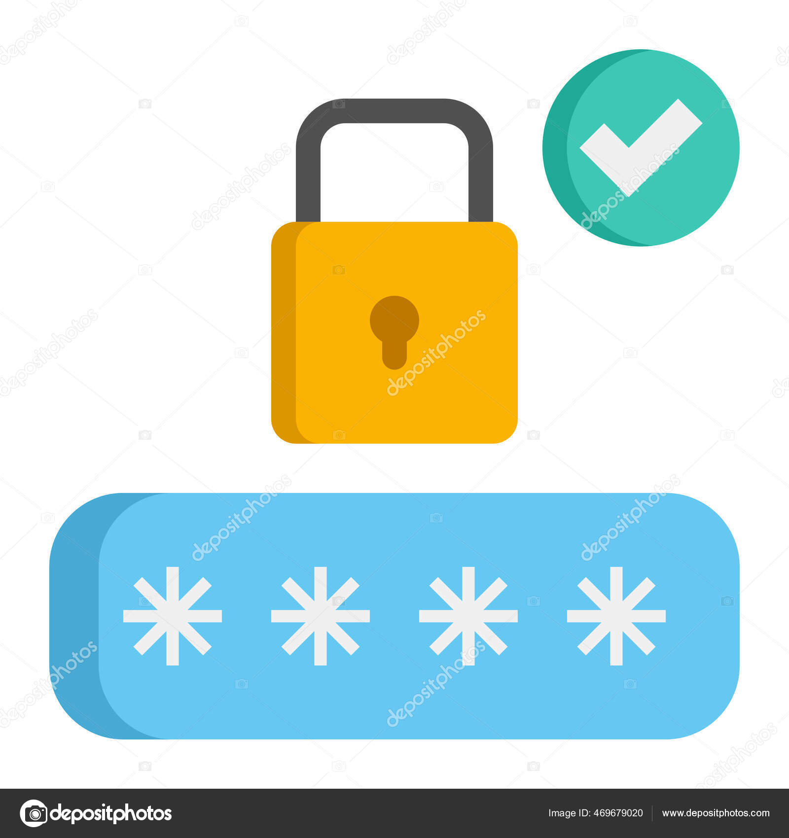 Pass Password Pin Icon Stock Vector Image by ©iconfinder #469679020