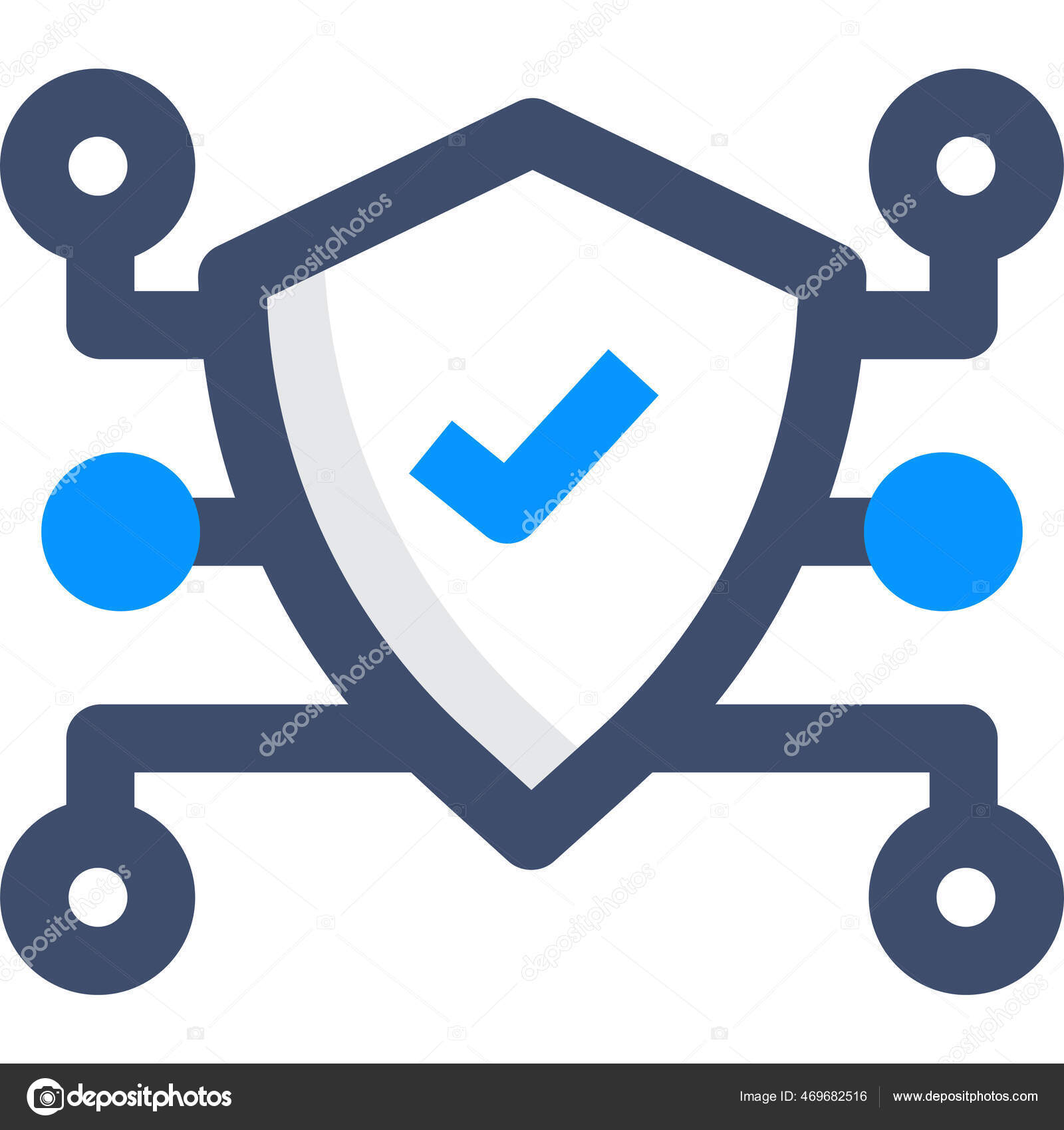 Network Security Shield Icon Stock Vector By ©iconfinder 469682516