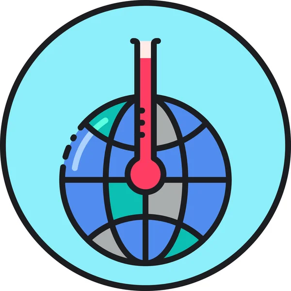 Earth Global Warming Temperature Icon Outline Style Stock Vector by ...