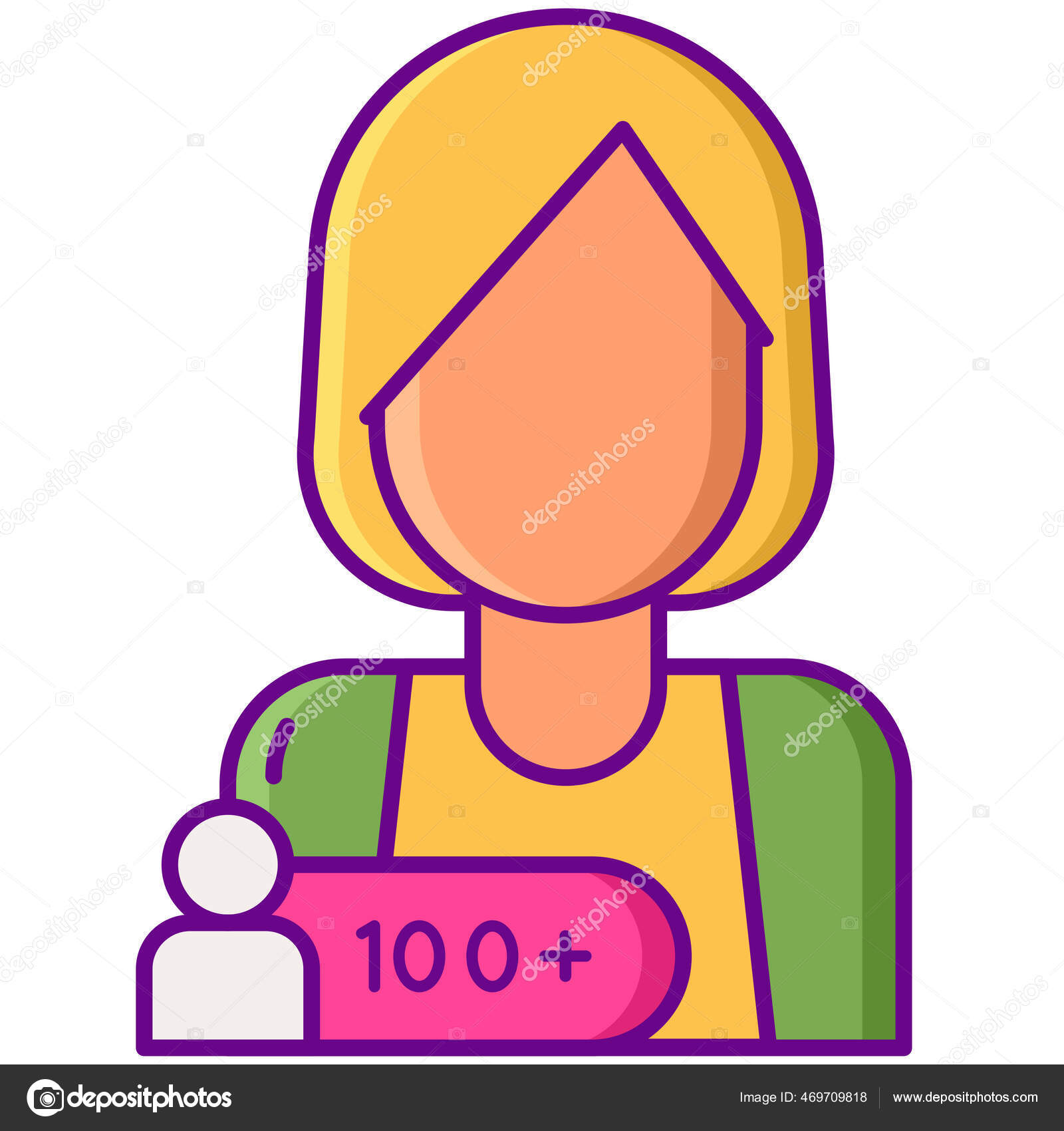 Influencer Local Media Icon Filled Outline Style Stock Vector by ...