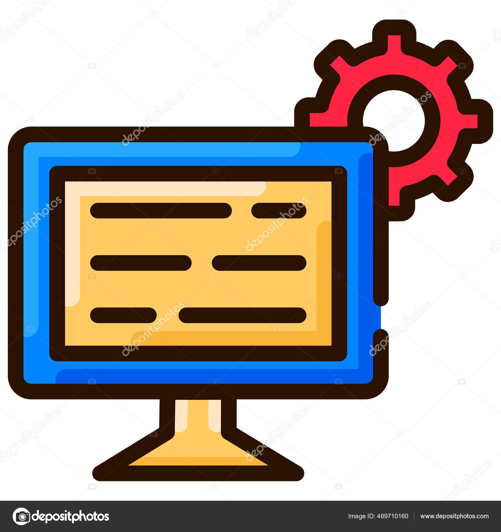 Artificial Intelligence Automation Planning Icon Stock Vector by ...