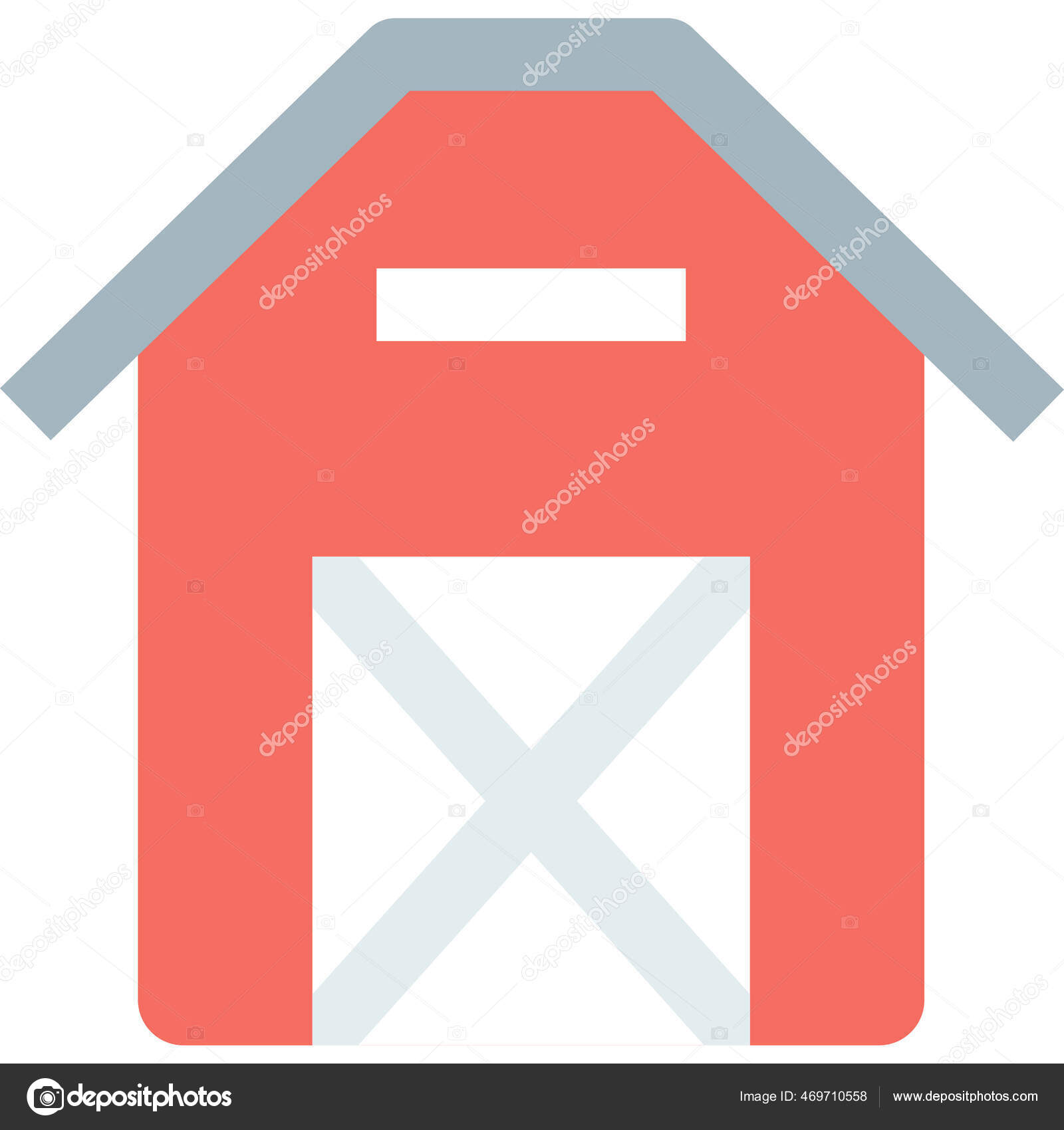 Agriculture Barn Farm Icon Flat Style Stock Vector by ©iconfinder 469710558
