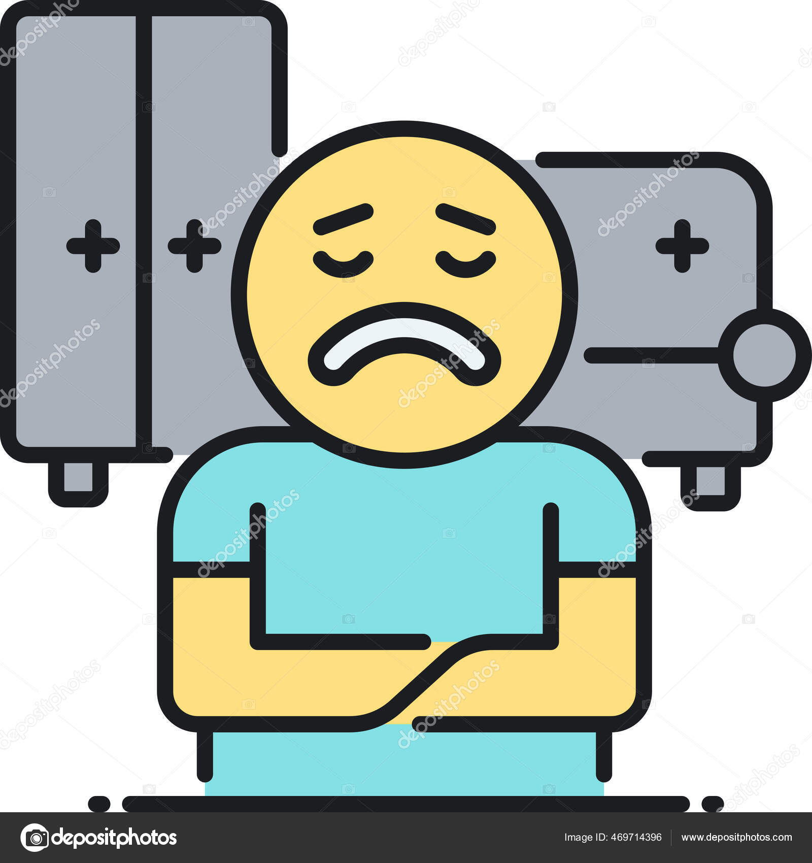 Compulsive Compulsive Hoarding Disorder Icon Filled Outline Style Stock ...