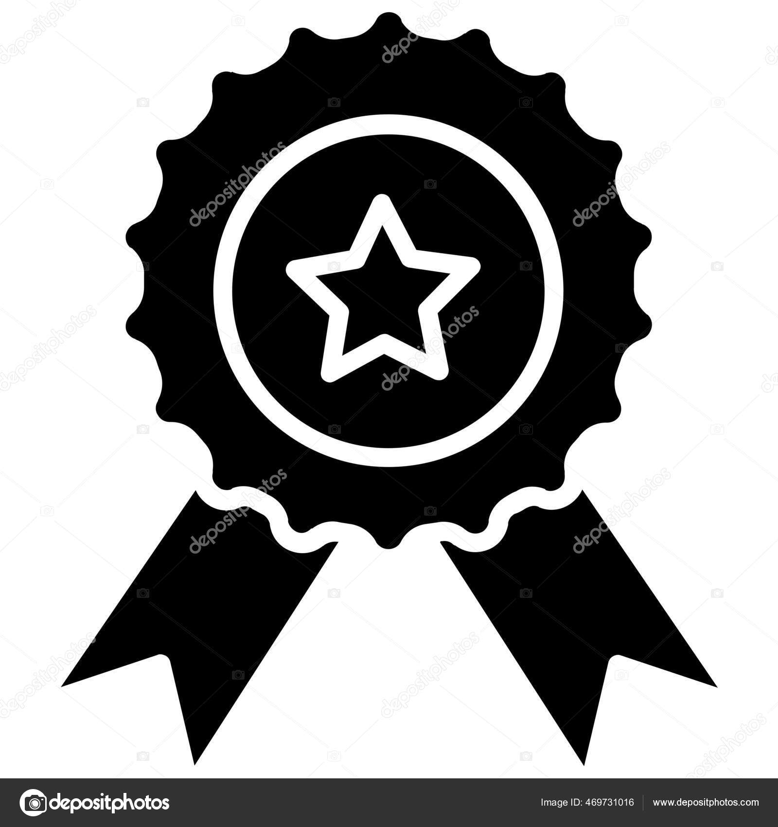 Icône Badge Réussite Dans Style Solide image vectorielle par iconfinder ...