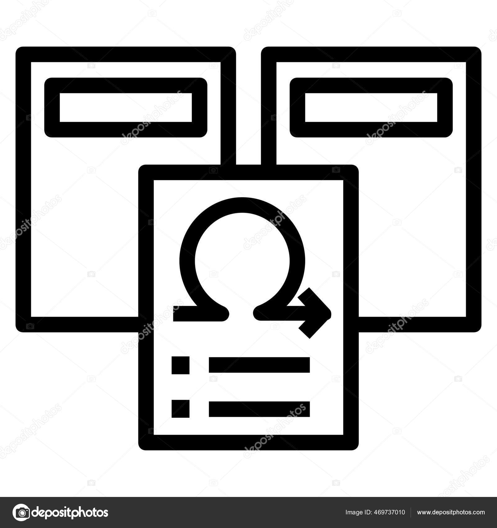 Entrega Hito Lanzamiento Tren Icono Estilo Esquema Vector de stock por ...