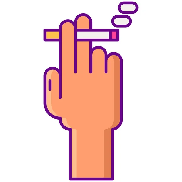 Mano sosteniendo el cigarrillo imágenes de stock de arte vectorial | Depositphotos