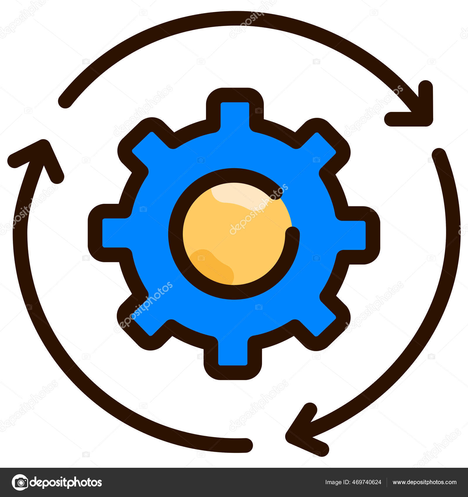 Artificial Intelligence Repetitive Tasks Icon Stock Vector by ...