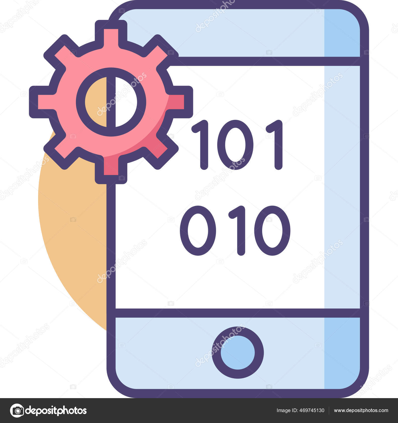 Binary Binary Code Code Icon Filled Outline Style Stock Vector by ©iconfinder 469745130
