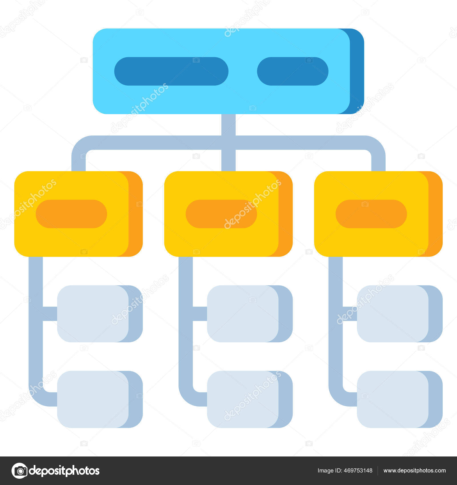 Image vectorielle Icône Structure Hiérarchie Classification Dans ...
