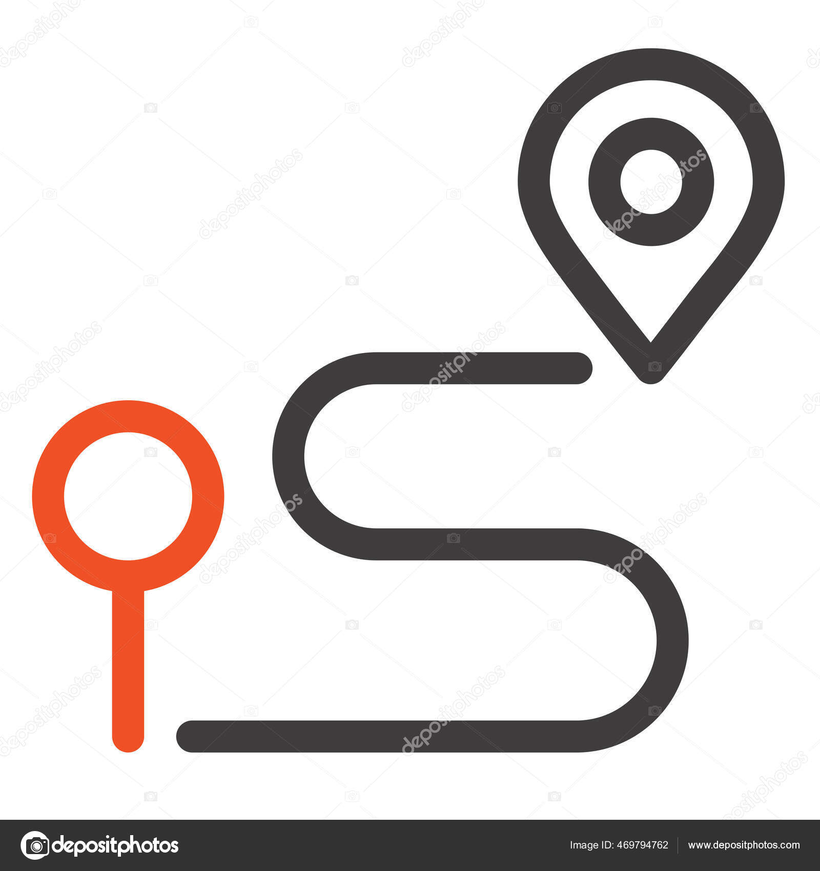 Location Map Navigation Icon Maps Navigation Category Stock Vector ...