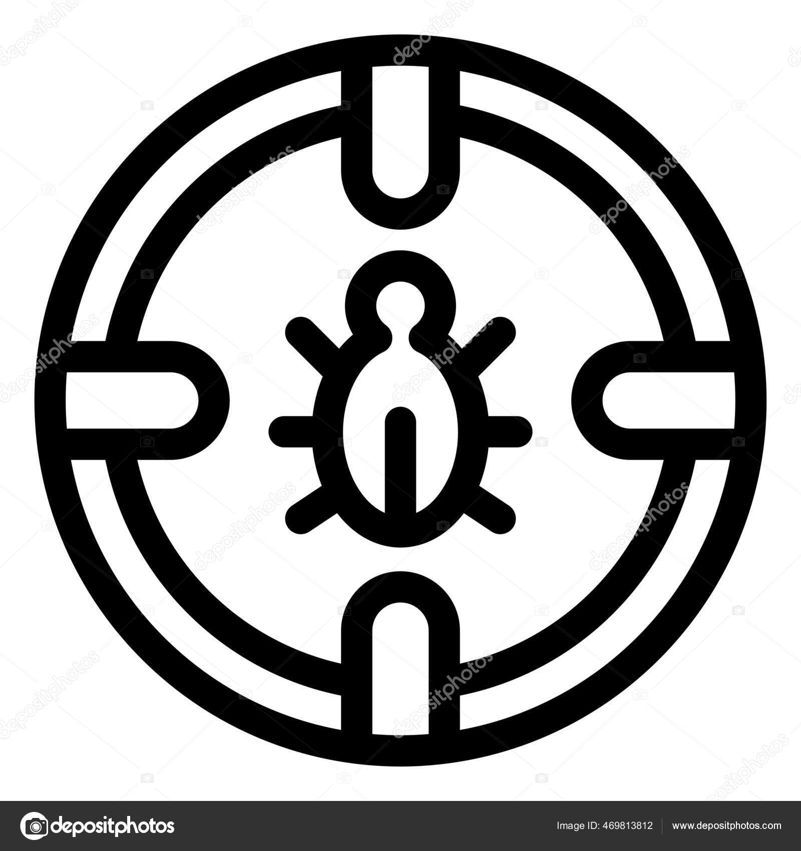 Bug Internet Network Icon Outline Style Stock Vector by ©iconfinder ...