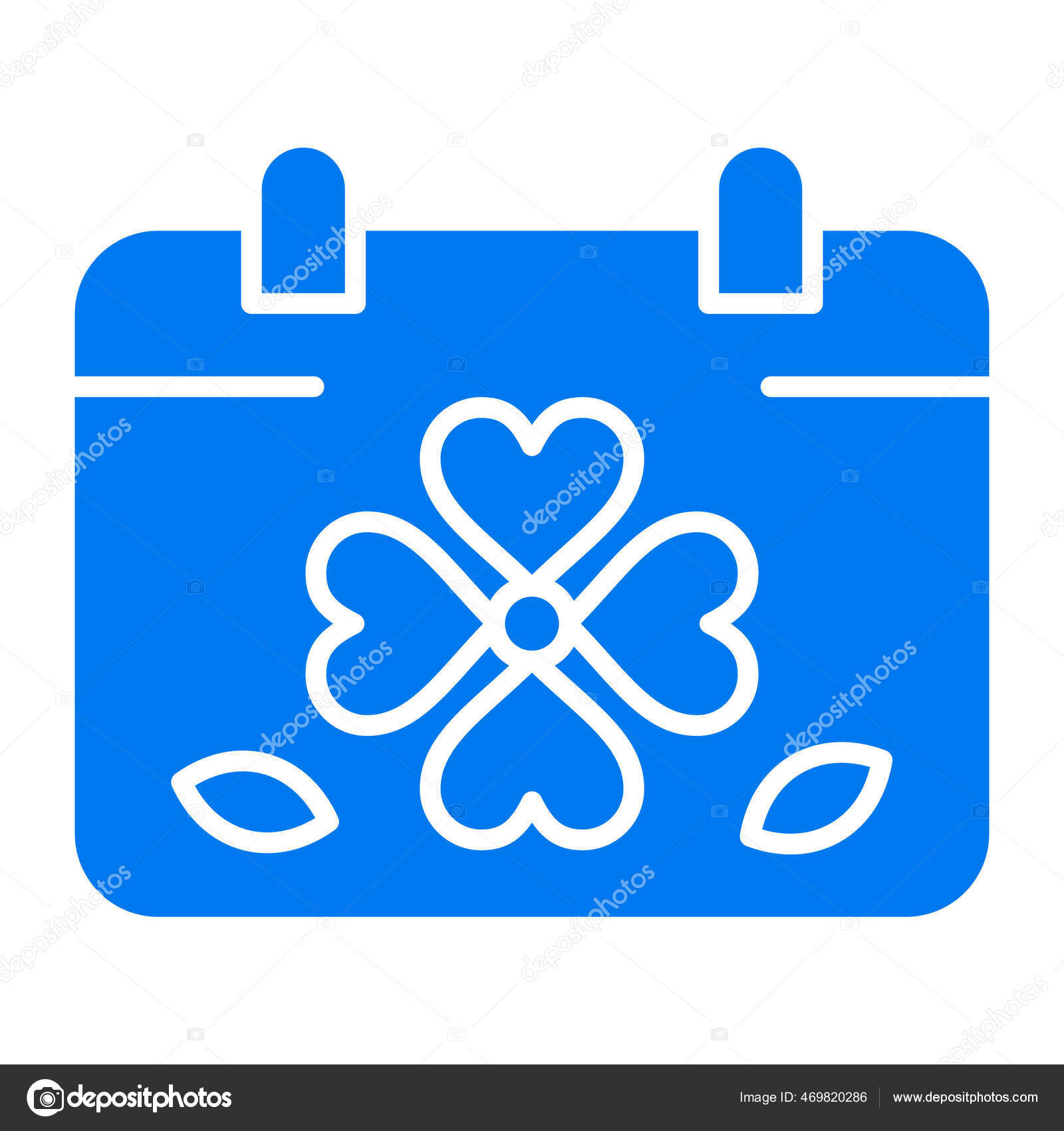 Calendar Clover Day Icon Stock Vector by ©iconfinder 469820286