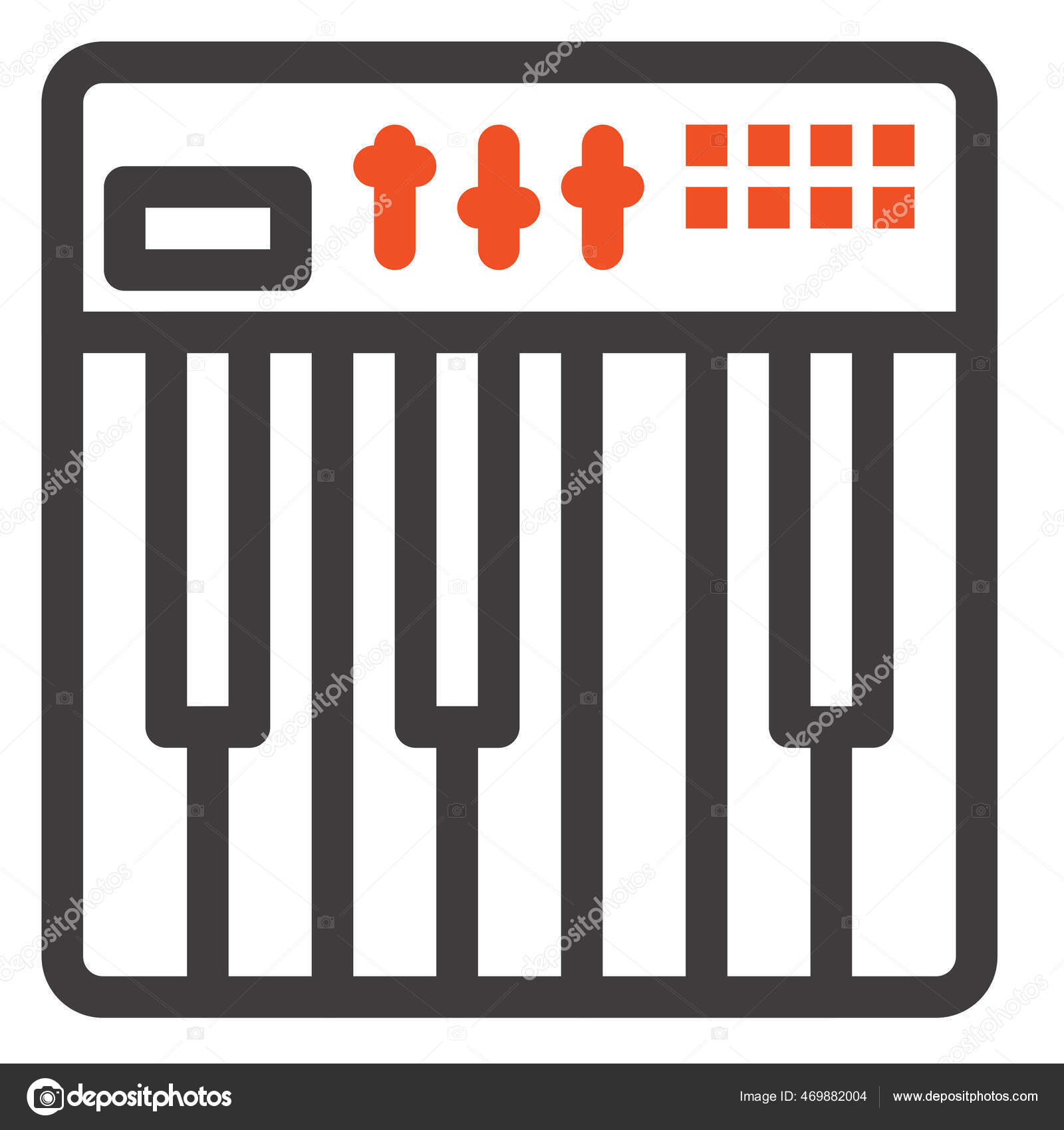 Controller Hardware Keyboard Icon Outline Style Stock Vector By ©iconfinder 469882004