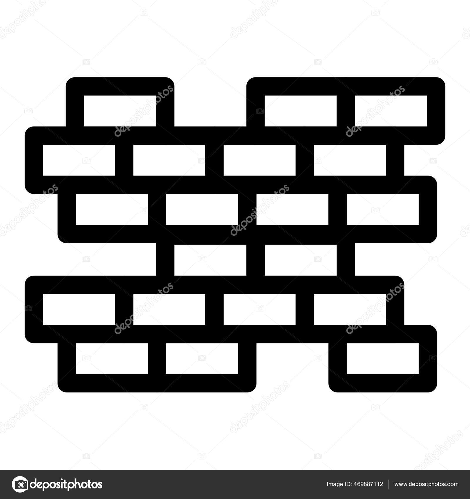 Brick Bricks Wall Icon Outline Style Stock Vector by ©iconfinder 469887112