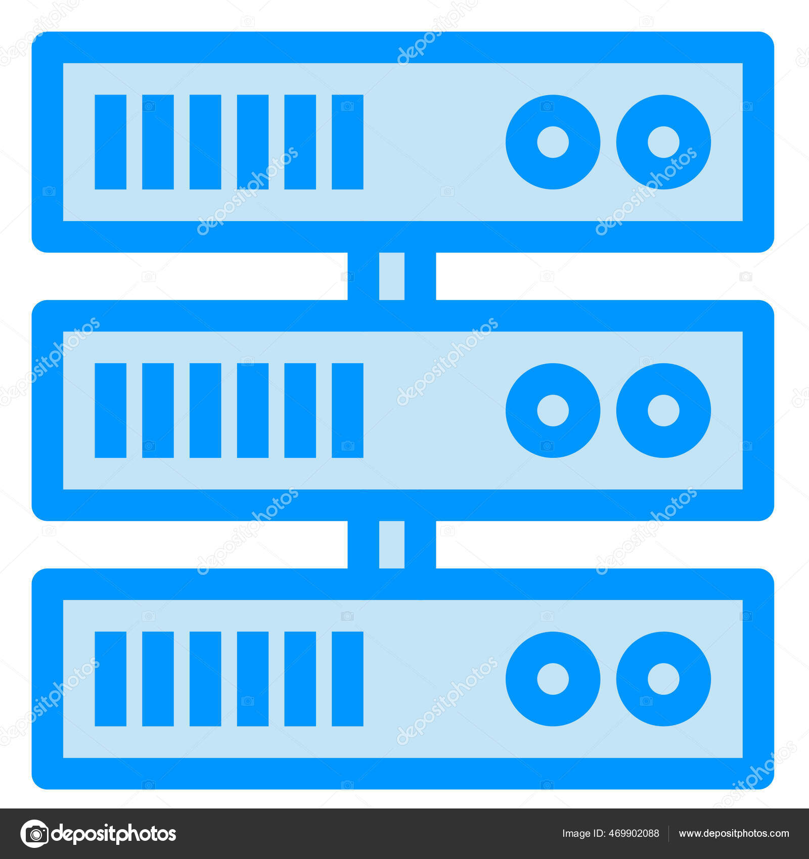 Backup Datacenter Server Icon Filled Outline Style Stock Vector by ...
