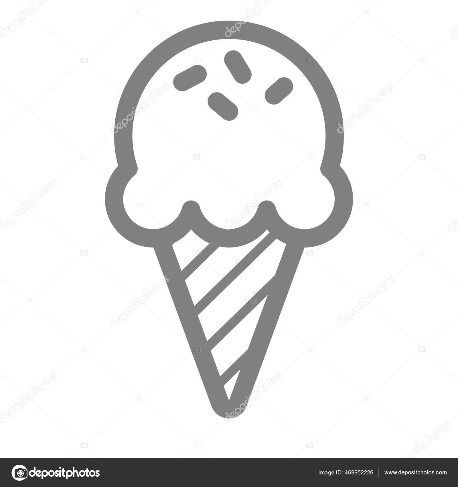 Ice Cream Cone Outline
