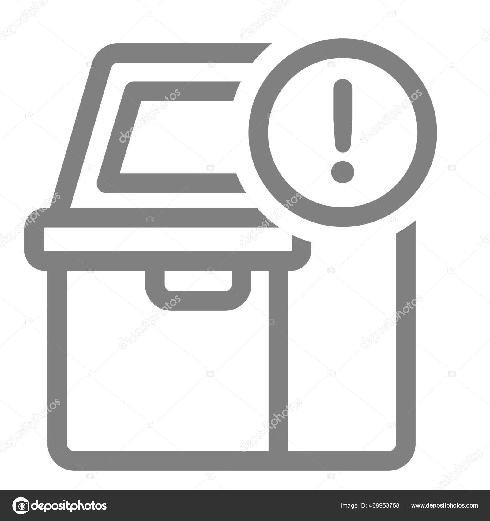Atm Error Notice Icon Outline Style Stock Vector by ©iconfinder 469953758