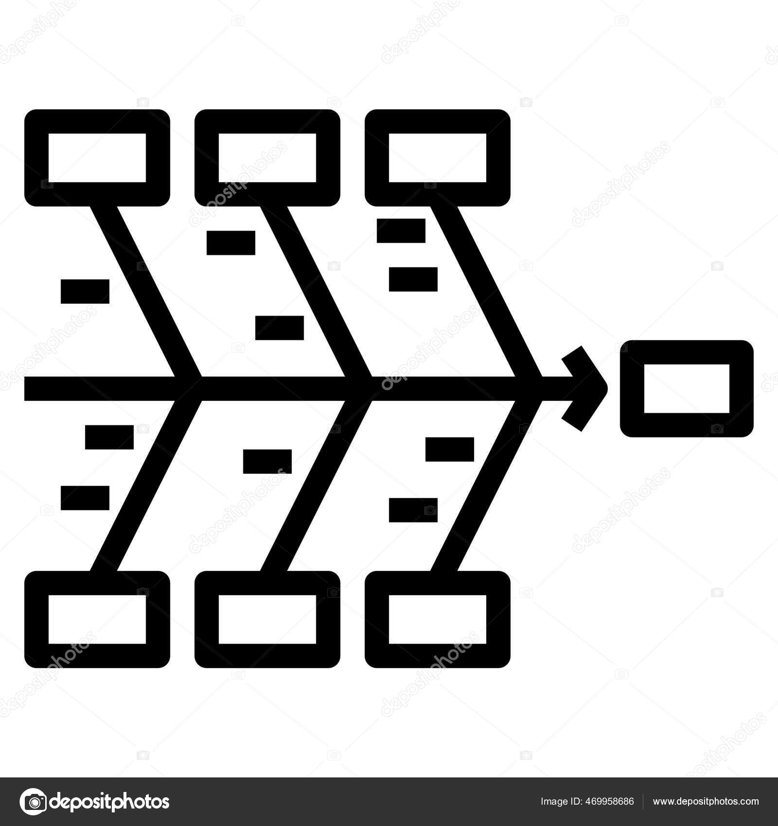 Data Diagram Fishbone Icon Outline Style Stock Vector by ©iconfinder ...