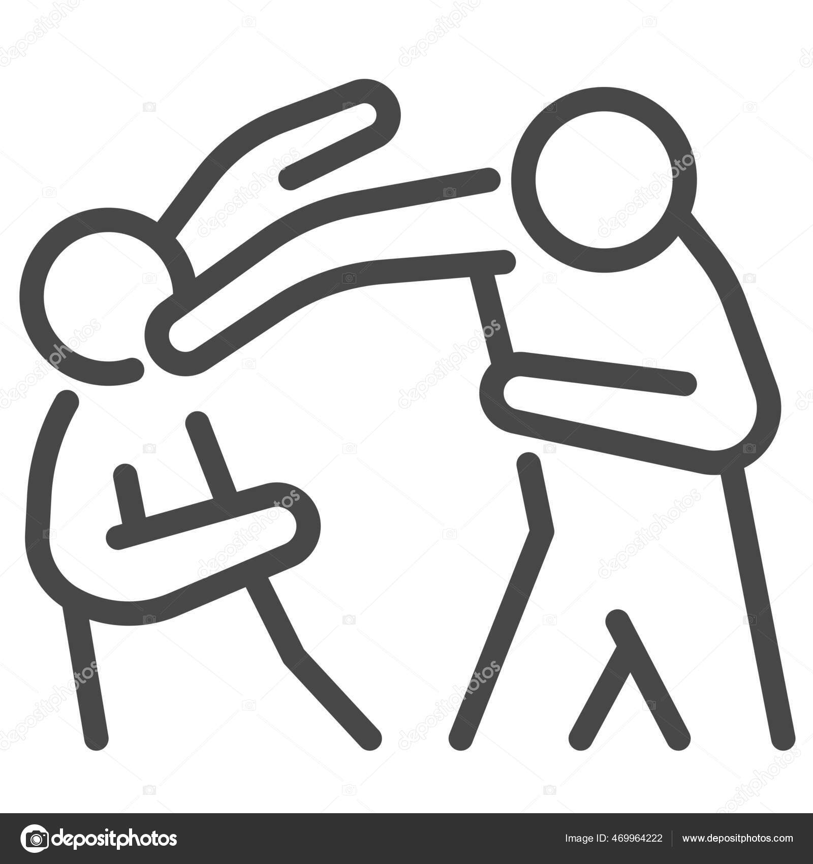 Browbeat Intimidación Intimidación Icono Estilo Esquema Vector de stock ...