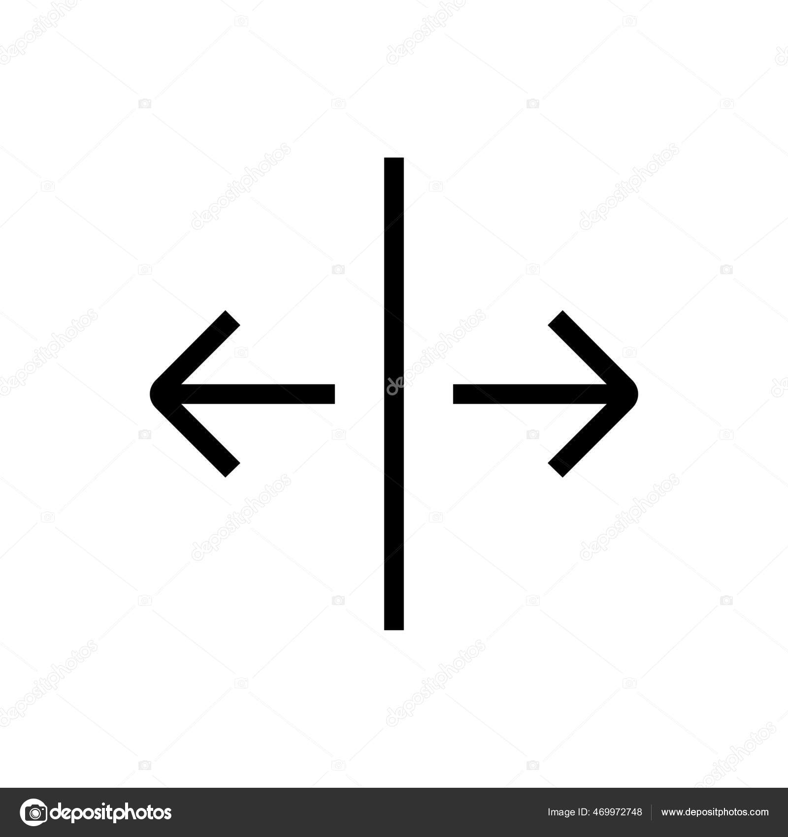 Image vectorielle Flèche Échelle Horizontale Icône Dans Style Outline ...