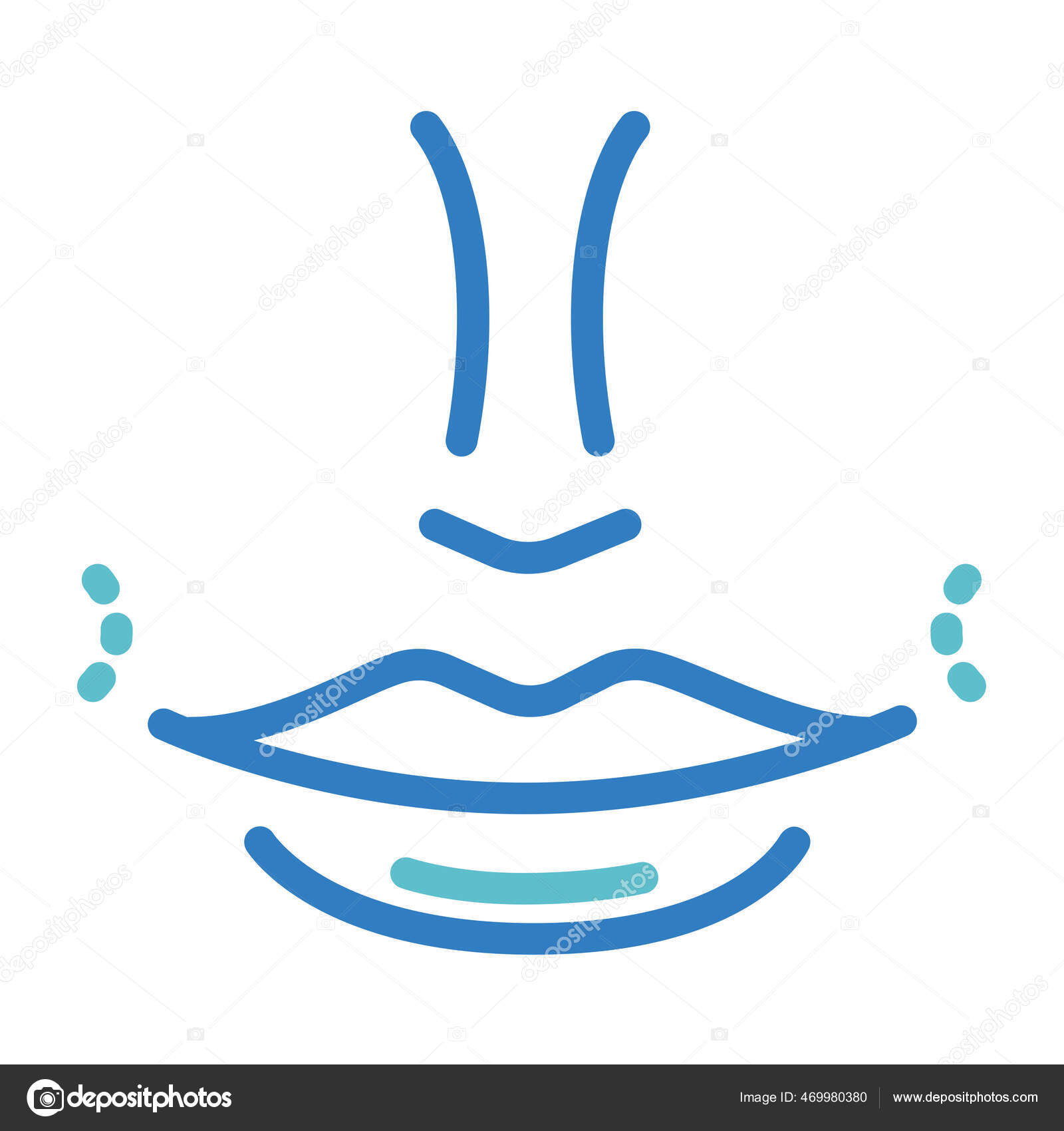 Dimple Dimple Reconstruction Facial Icon Outline Style Stock Vector ...