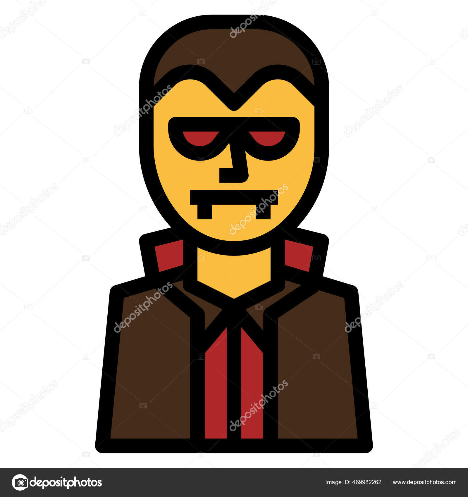 Blood Cartoon Dracula Icon Filled Outline Style Stock Vector by ©iconfinder 469982262