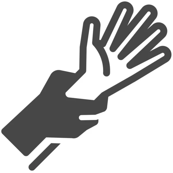 Icono Equipo Guante Billar Cue Estilo Contorno Lleno Vector de stock ...