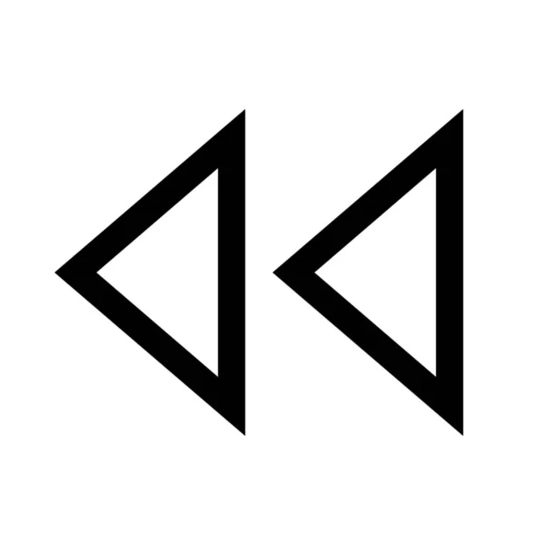 Backward Outline Signs Symbols Icon Outline Style Stock Vector by ...