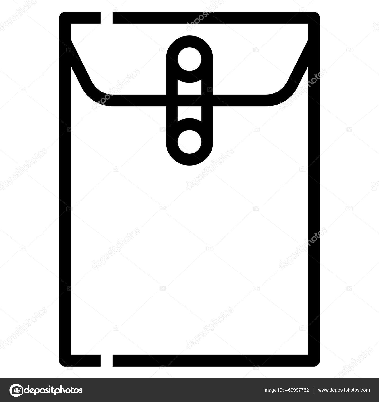 Icono Sobre Documental Datos Estilo Esquema Vector de stock #469997762 ...